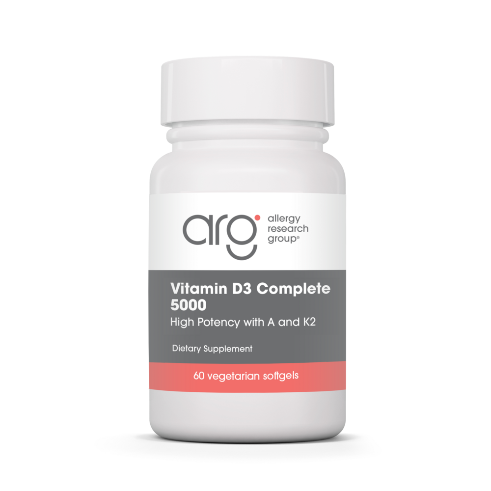 Vitamin D3 Complete 5000 High Potency w/A & K2 | Allergy Research Group ...