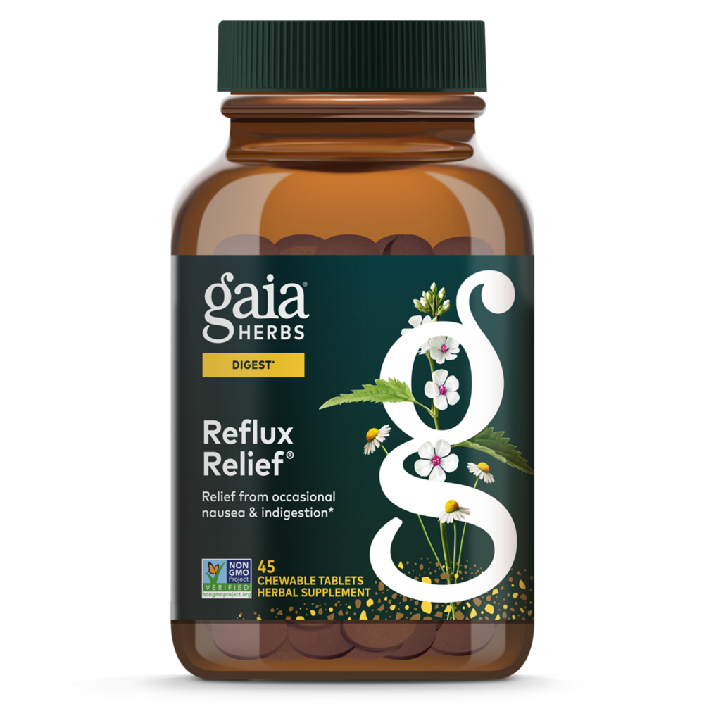 Reflux Relief | 45 tablets | Gaia Herbs — Blue Sky Vitamin