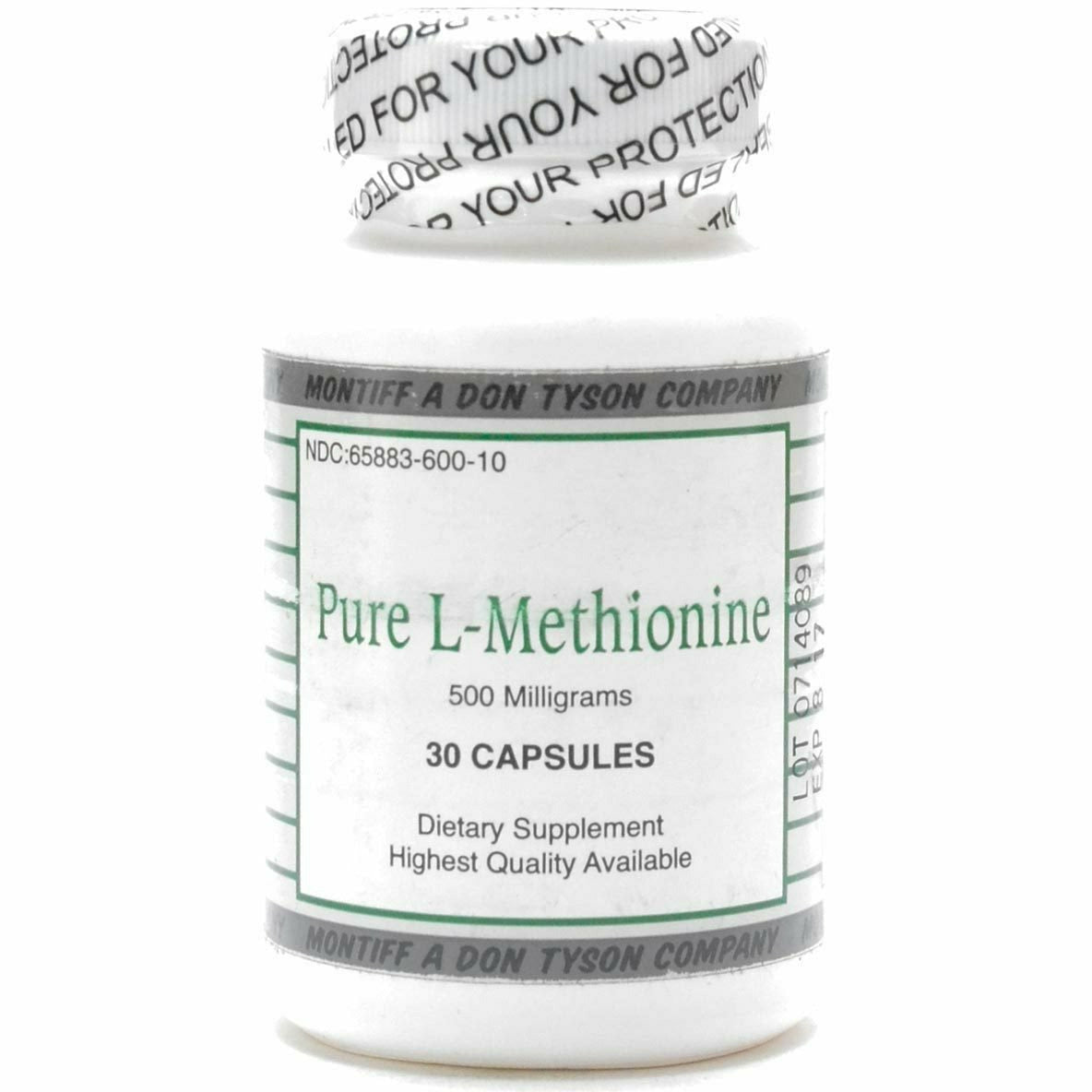 Pure L-Methionine 500 mg | 30 caps | Montiff — Blue Sky Vitamin