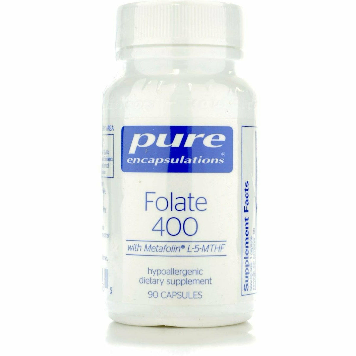 Folate 400 mcg 90 vcaps by Pure Encapsulations | Blue Sky Vitamin