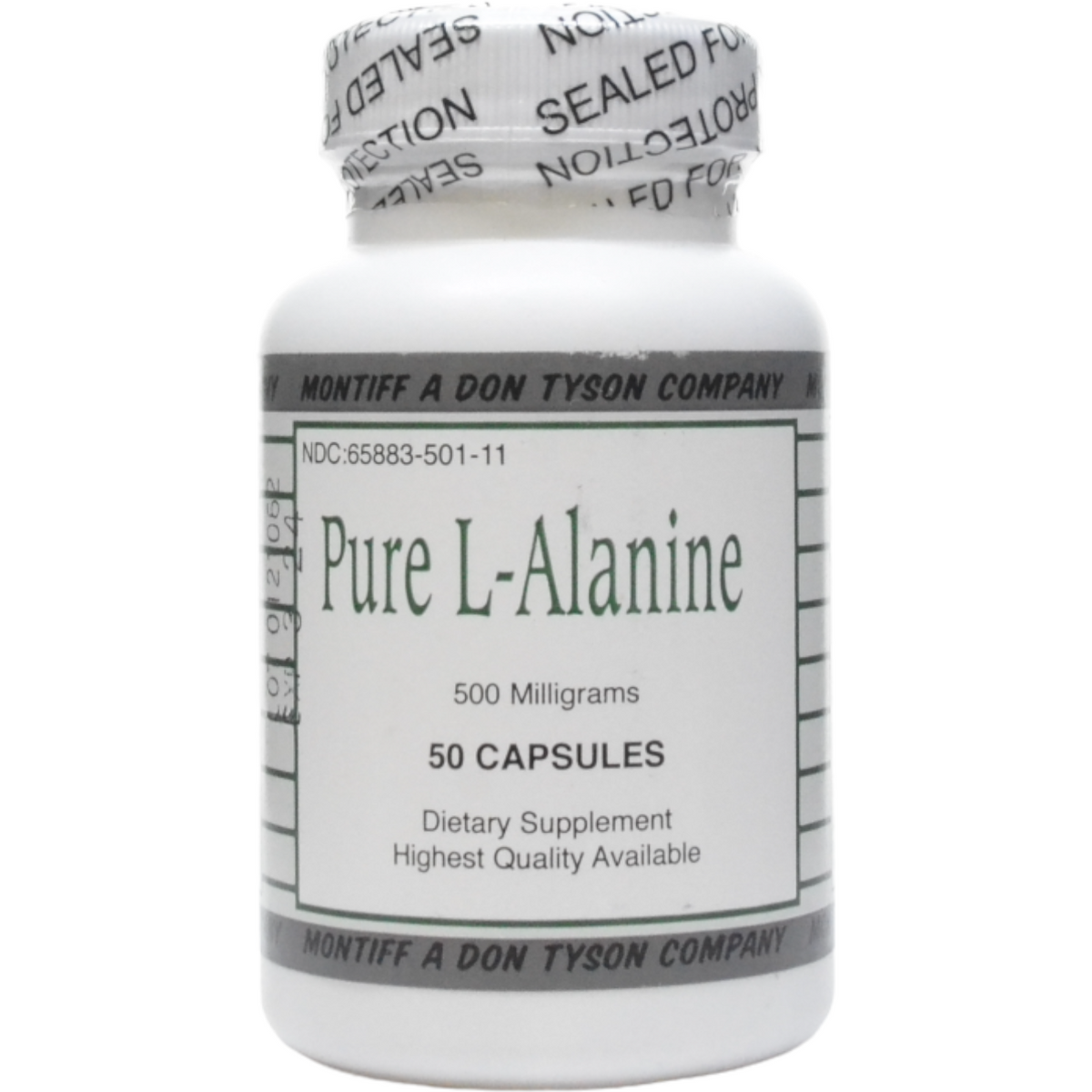 Pure L-Alanine 500 mg | 50 caps | Montiff — Blue Sky Vitamin