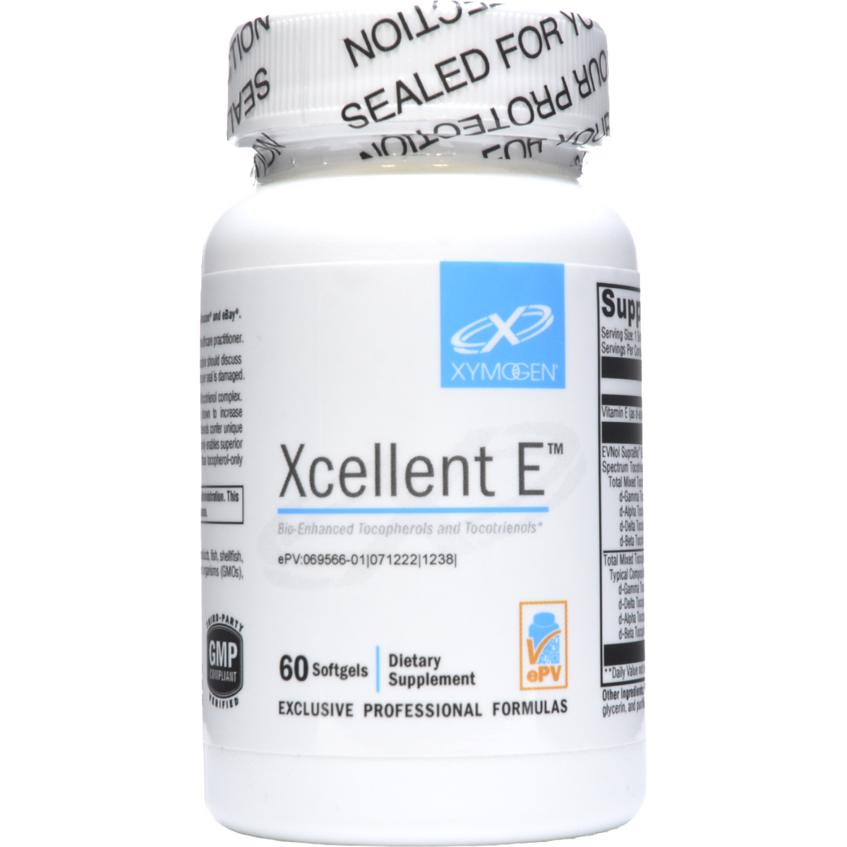 Xcellent E | 60 Softgels | Xymogen — Blue Sky Vitamin