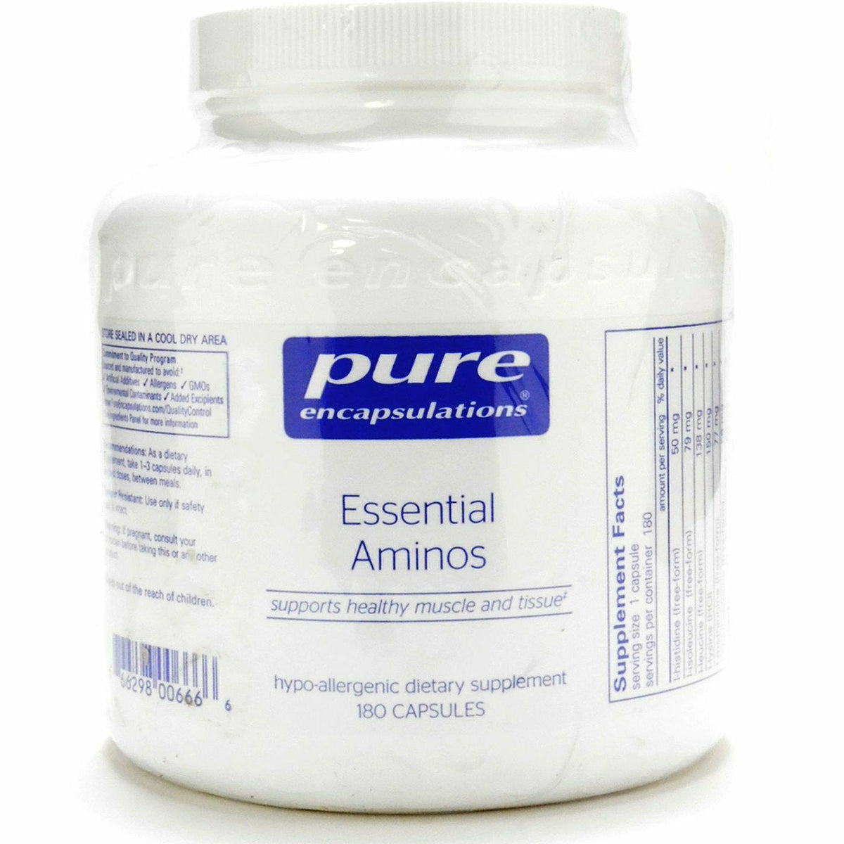 Essential Aminos | 180 vcaps | Pure Encapsulations