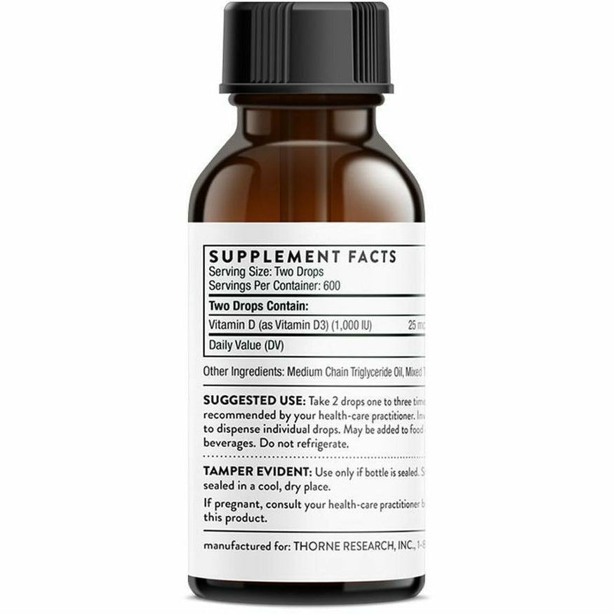 Vitamin D 500 IU | 1 oz | Thorne Research — Blue Sky Vitamin